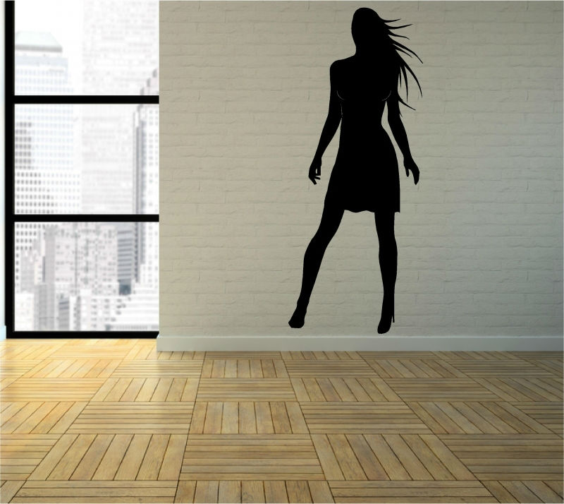Sticker silueta femeie